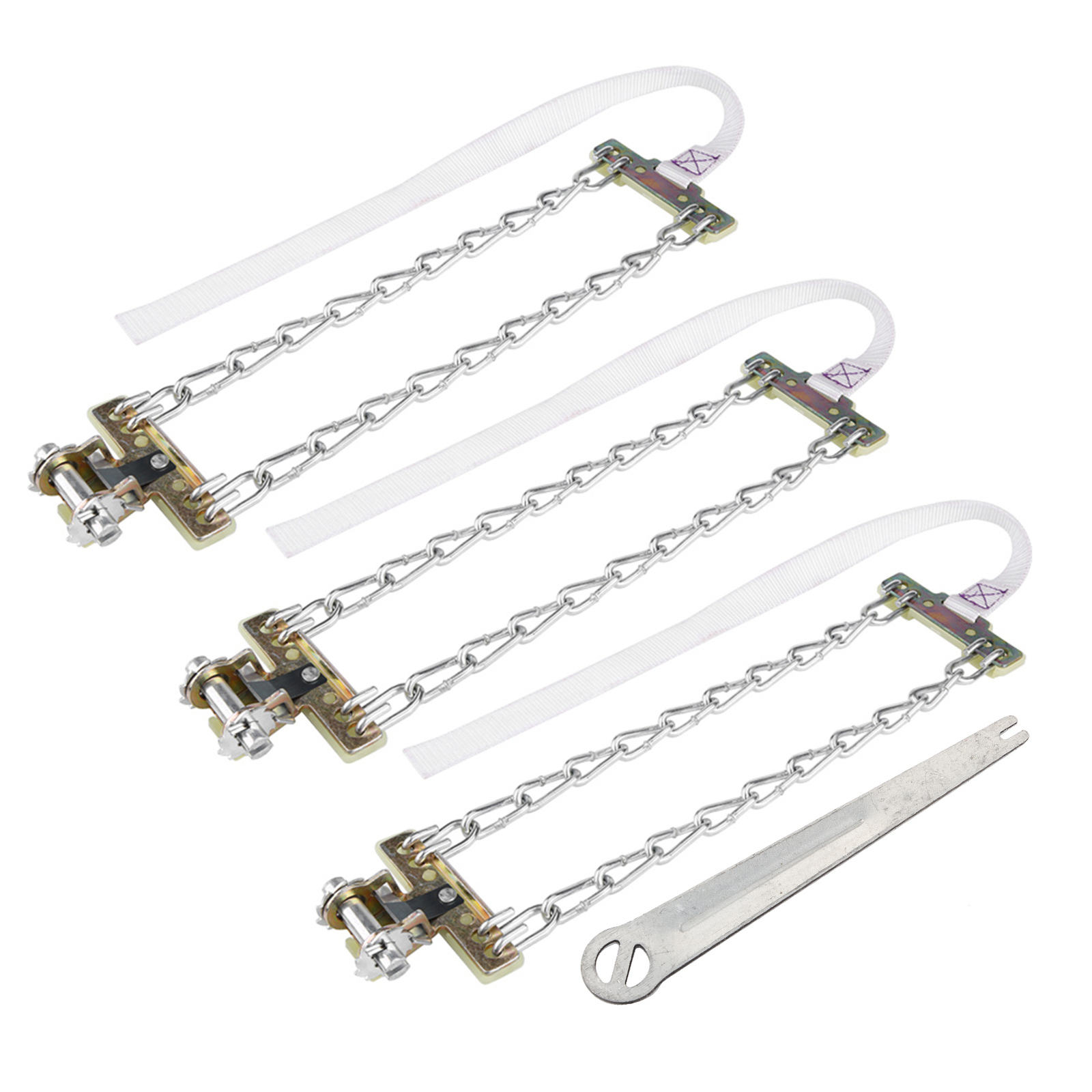 3x 205-225mm Tire Anti-Skid Anti-Snow Steel Chains Car Skid Belt Mud ...