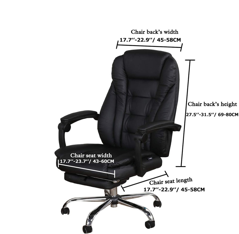 Bestenrose Velvet Office Chair Cover Stretch Computer Desk Armchair ...