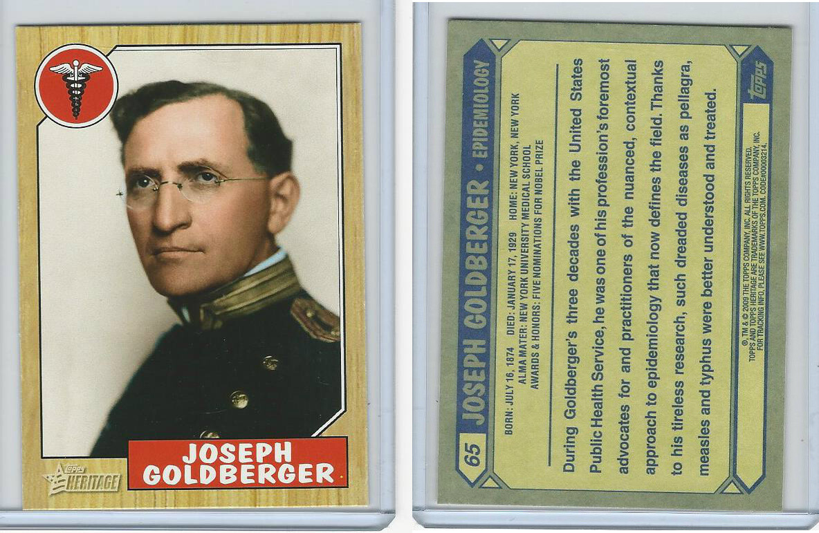 2009 Topps, American Heritage Heroes, #65 Joseph Goldberger | eBay