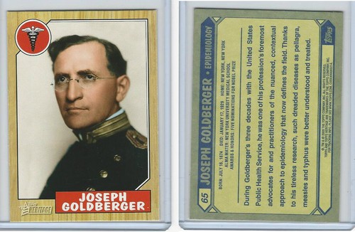 2009 Topps, American Heritage Heroes, #65 Joseph Goldberger | eBay