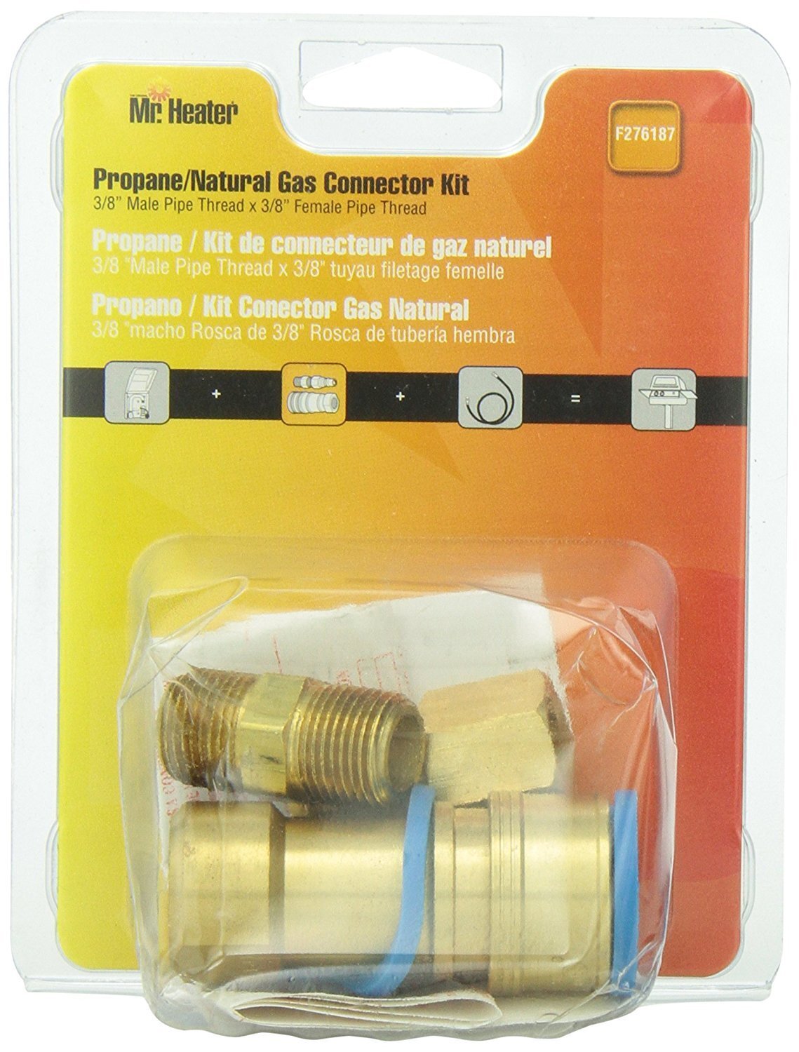 Mr. Heater Propane/Natural Gas Connector Kit 3/8 Male Pipe Thread x 3/8"... | eBay