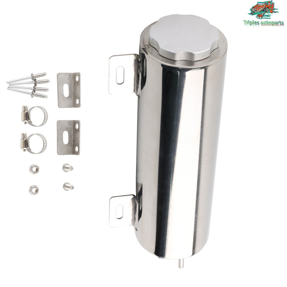 New Radiator Coolant Overflow Catch Puke Tank 3"x9" 32OZ Silver ...