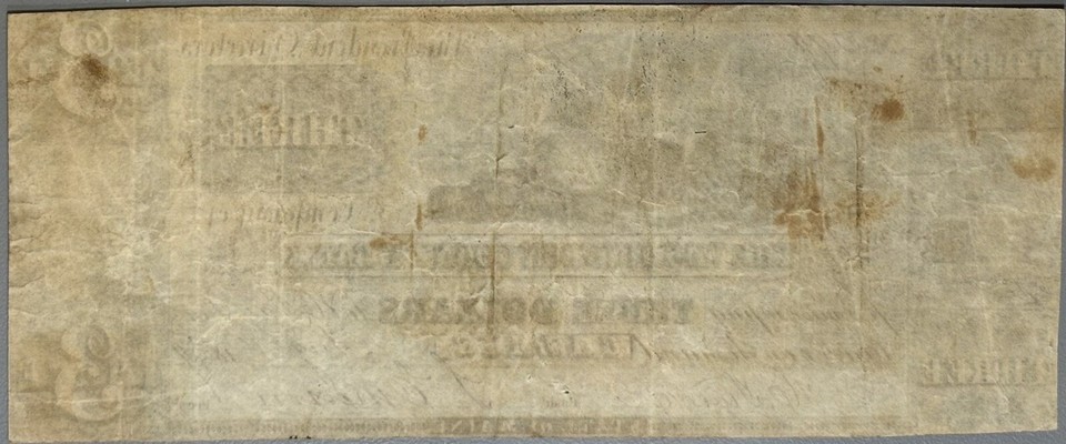 MAINE, WASHINGTON COUNTY BANK $3 OBSOLETE BANK NOTE | eBay