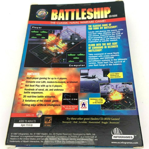 Battleship The Classic Naval Warfare Game Infogrames PC Game (1997, CD ...