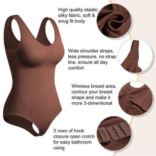 Women Solid Tummy Control Soft Slim Adjustable Strap Body Shaper Waist ...