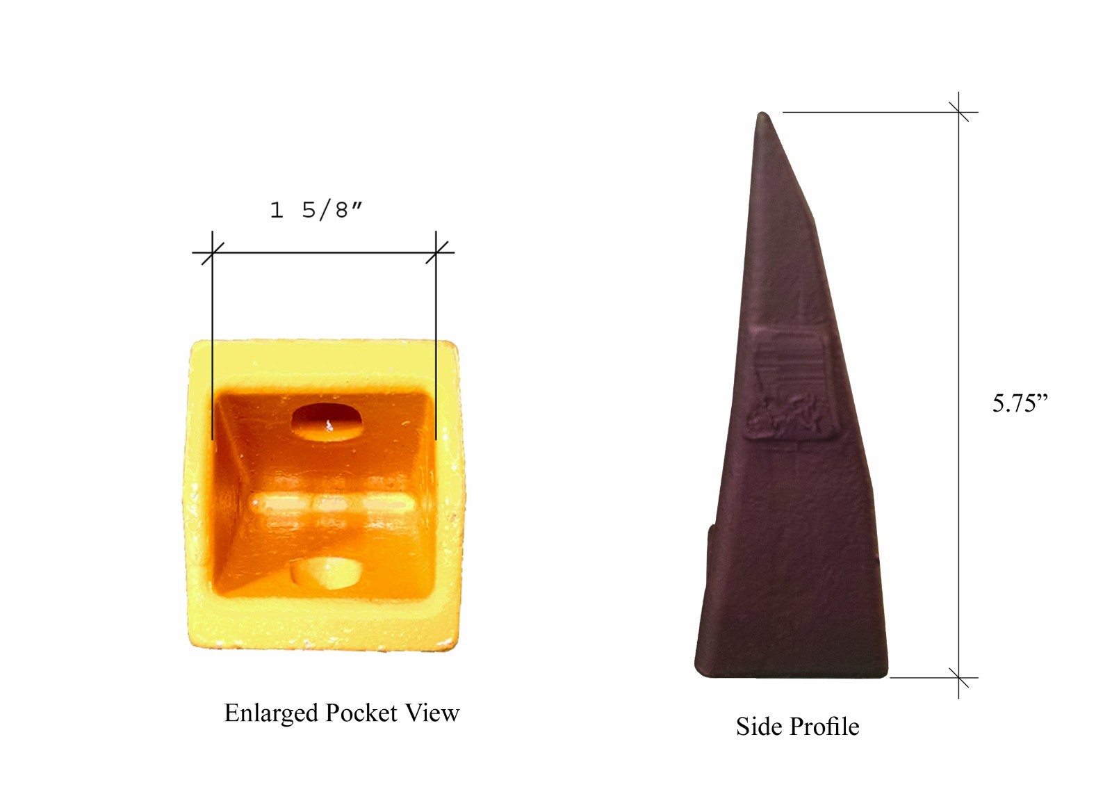 8 - Bobcat Style Excavator, Skid Rock Bucket Teeth & Pins - 7107321 ...