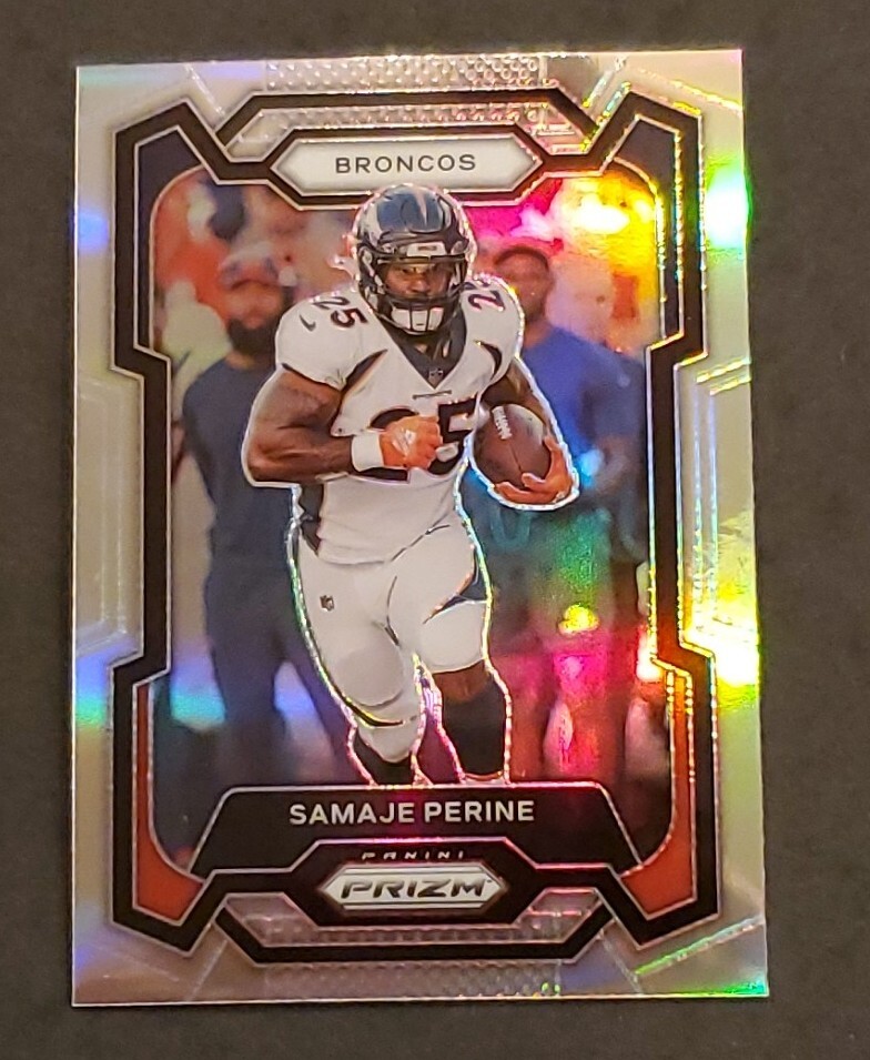 Samaje Perine 2023 Panini Prizm Football SILVER Prizm #88 Denver ...