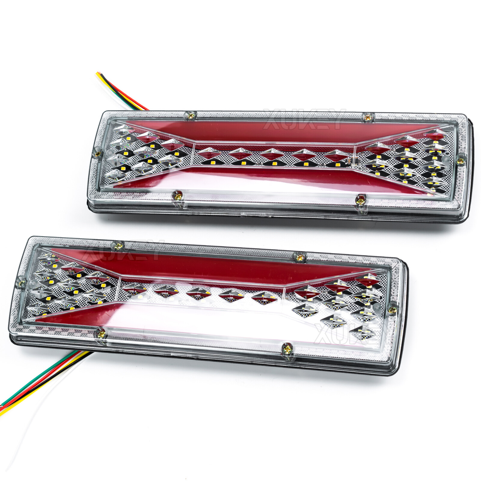 2x LED Rear Tail Lights Dynamic Indicator Stop Trailer Caravan RV Truck ...