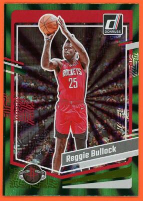 2023-24 Green Laser Holo Reggie Bullock Houston Rockets #176 Parallel ...