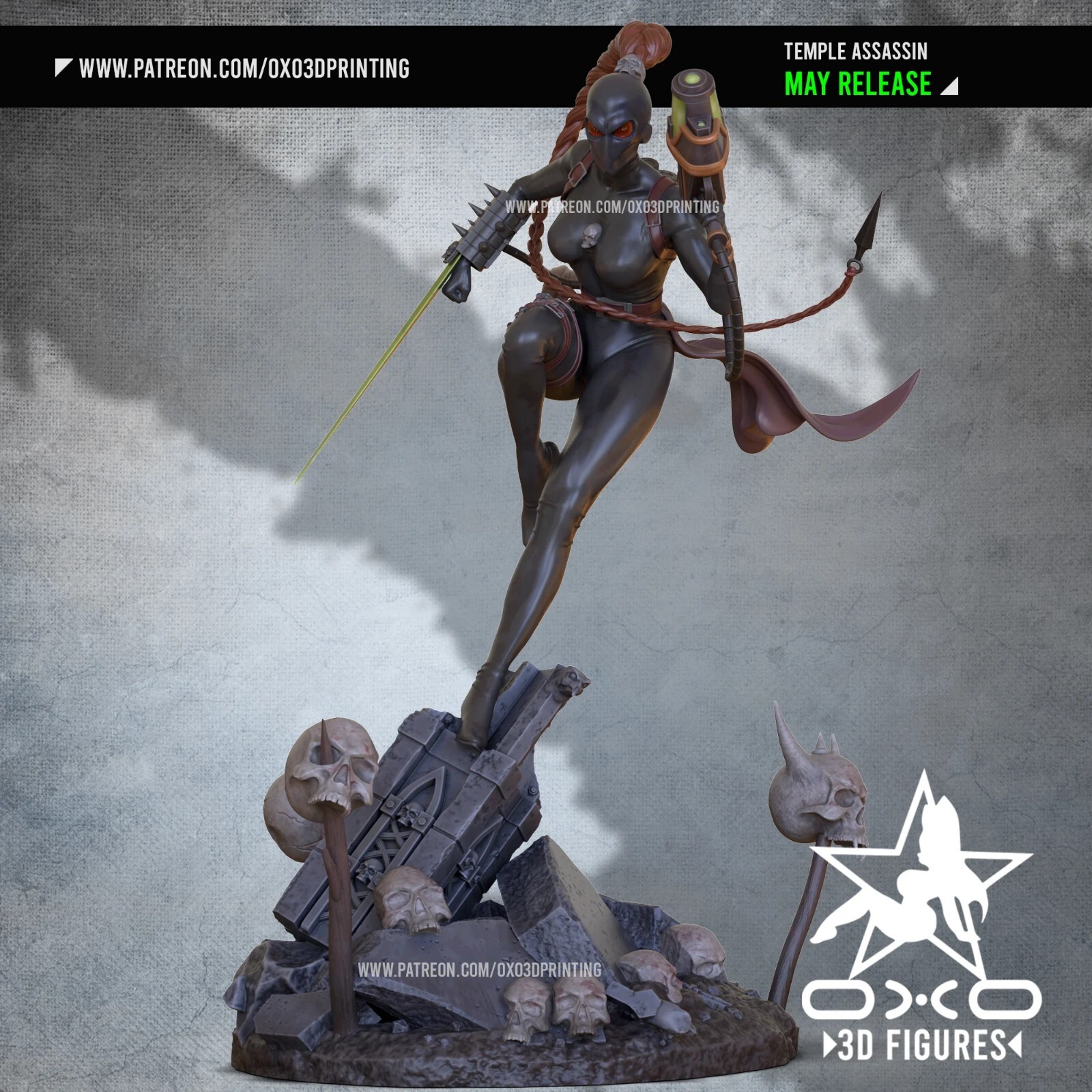 Calli Temple Assassin 3d Printed Model | Unassembled | Unpainted | 1/12 ...
