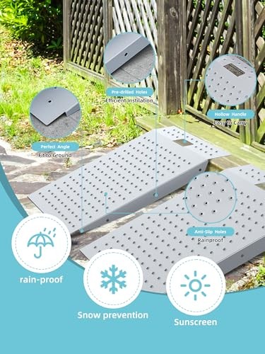 Shed Ramp 2PC, Loading Ramp for Riding Mower, 29" L x48 W, 1500 lbs 29 ...