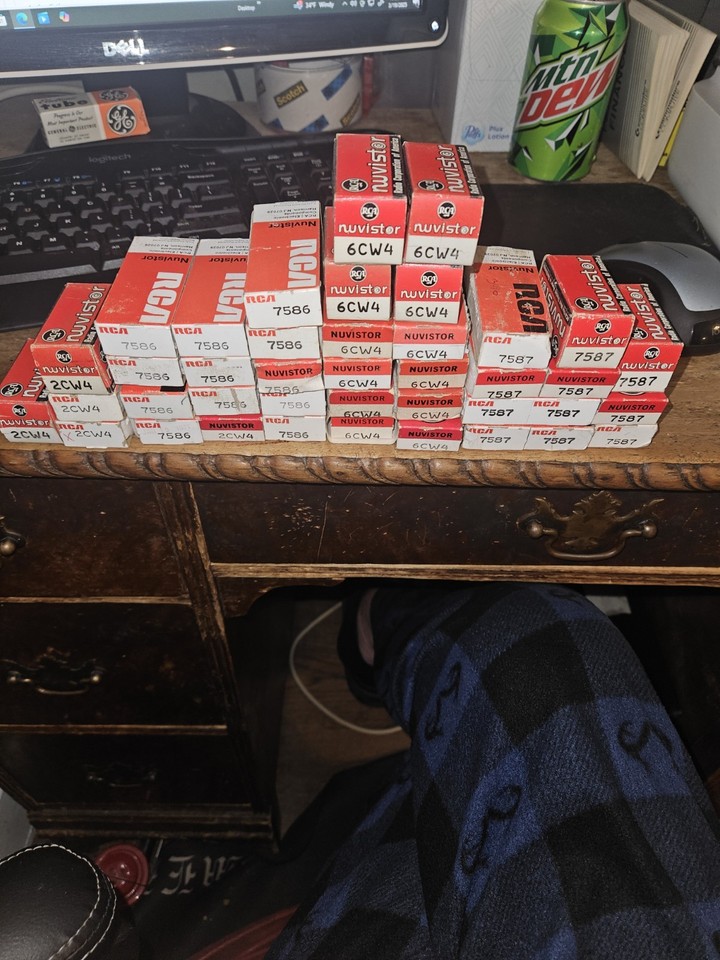 VINTAGE LOT OF 40 RCA NUVISTORS 2CW4 6CW4 7586 7587 | eBay