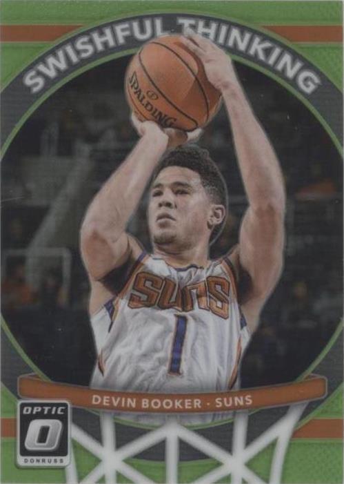2017-18 Panini Donruss Optic - Swishful Thinking Devin Booker #3 Lime ...