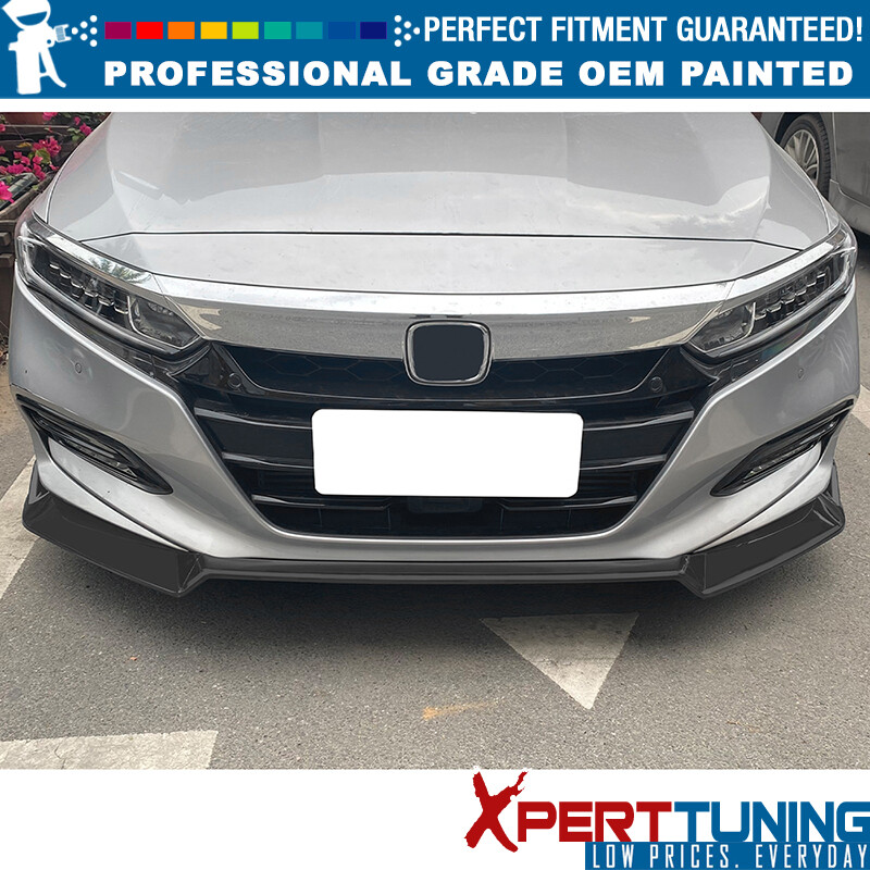 Fits 18-21 Honda Accord IKON V3 Sedan Front Lip PP #R569M Radiant Red ...