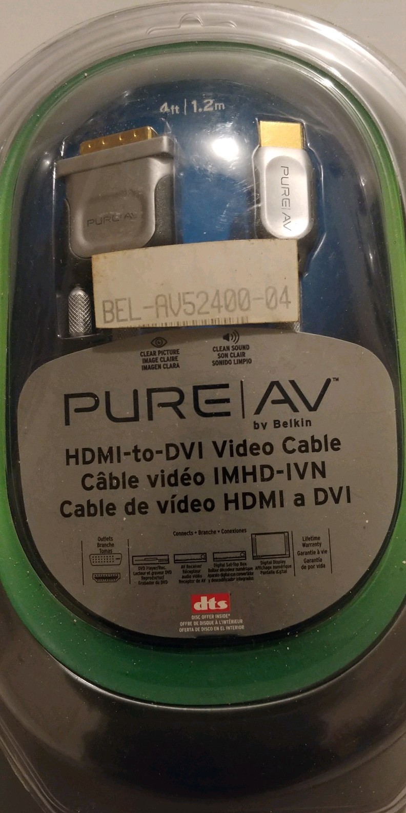 PURE/AV HDMI-to- DVI VIDEO CABLE 650308095972| eBay
