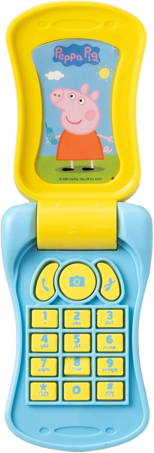 Peppa Pig Mobile Flip Phone With Realistic Sounds Kids Roleplay ...