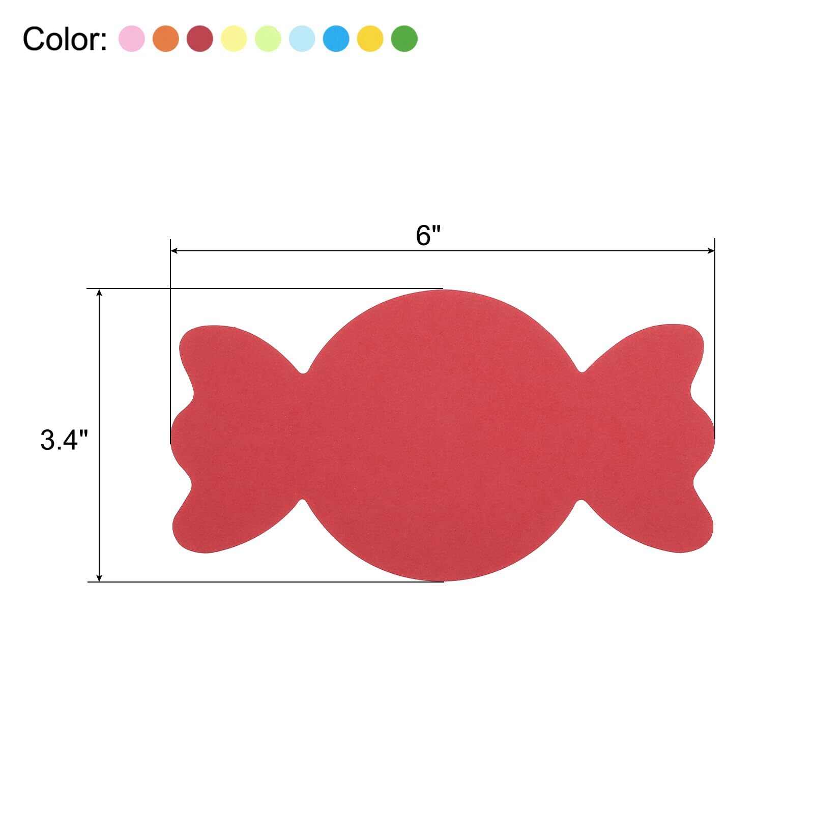 Candy Cutouts 108 Pack Paper Candy Colorful Candy Cutout for Classroom ...
