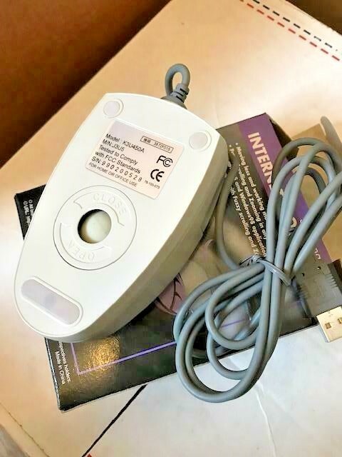 NEW VINTAGE 3 BUTTON USB MOUSE WITH SCROLLING MECHANICAL BALL (NON ...