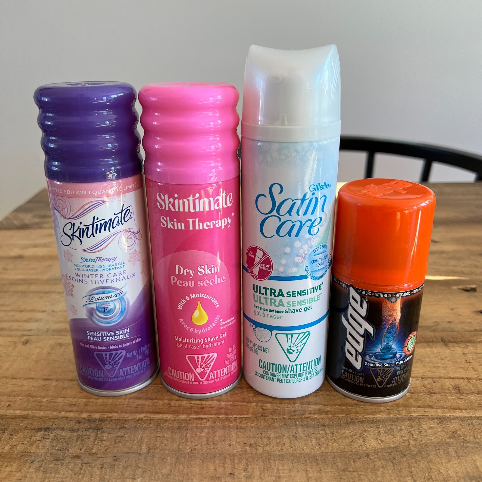 Skintimate, Gillette Satin Care, Schick Edge Shaving Gel Lot of 4 | eBay