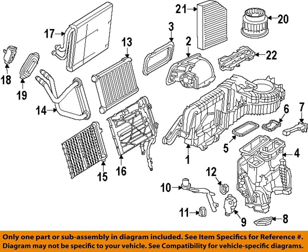 MERCEDES OEM 15-16 C300 Evaporator Heater Components-Evaporator Core ...