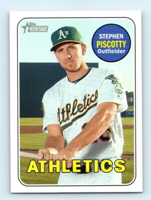 2018 Topps Heritage Stephen Piscotty Oakland Athletics #701 Short Print ...