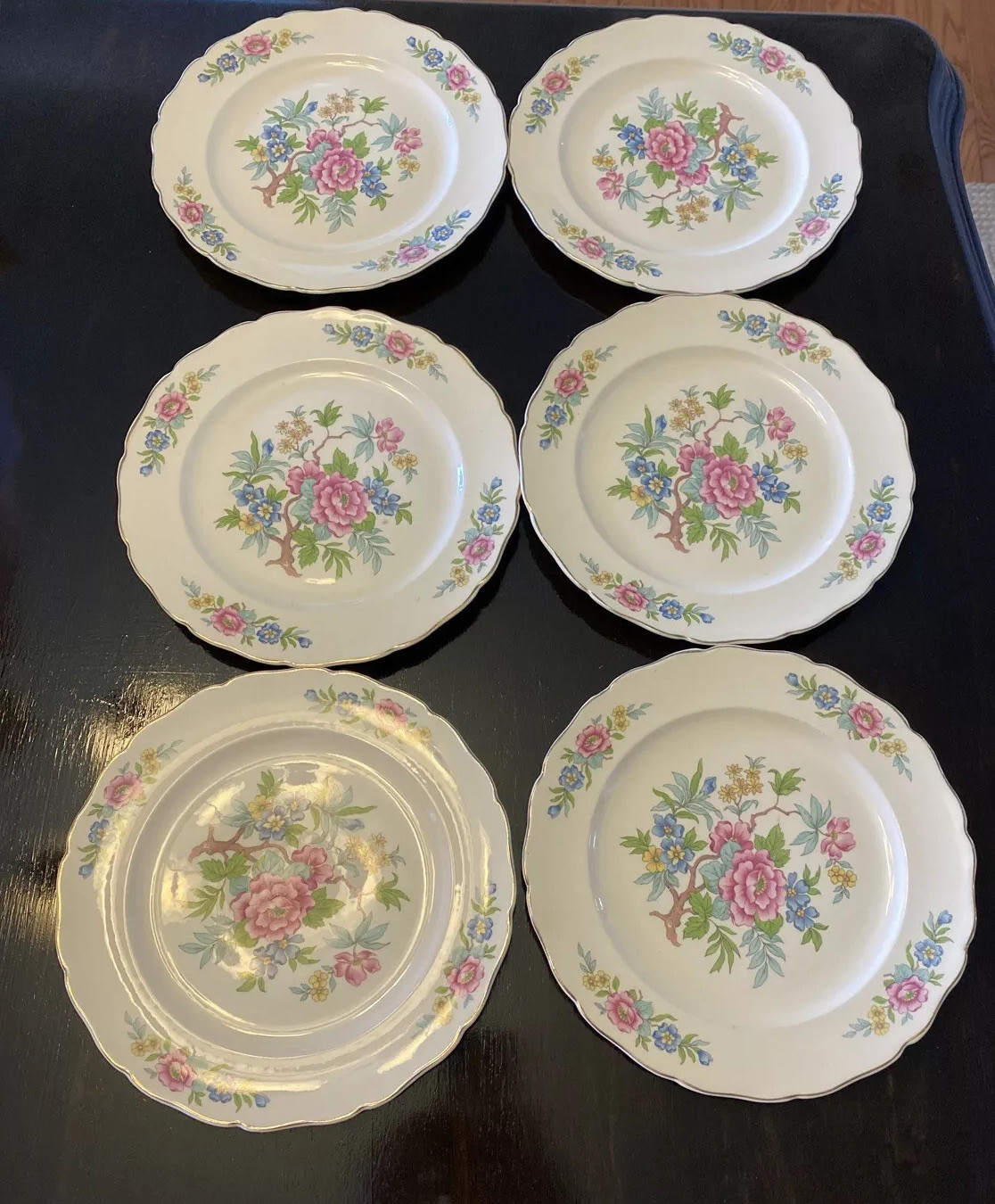 Set Of 6 VINTAGE DINNER PLATE BY KEYSTONE CANONSBURG POTTERY COMPANY ...