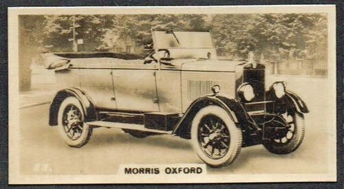 077, Car Card, 1926 W.D. & H.O. Wills N.Z., "Motor Cars", #23, Morris ...