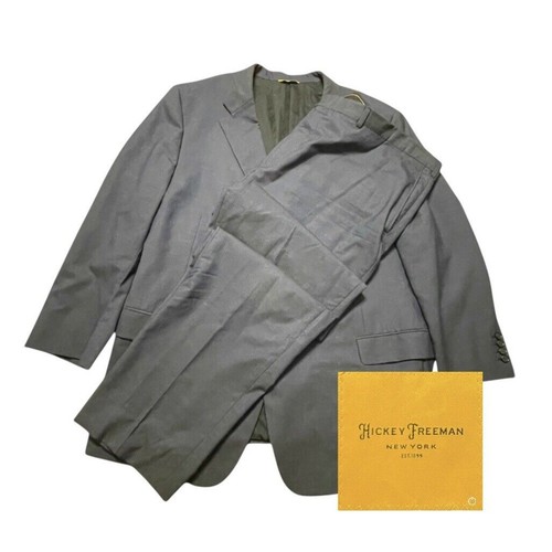 Hickey Freeman The Traveler 2pc Suit USA Blue Size Jacket 50R/Pants ...