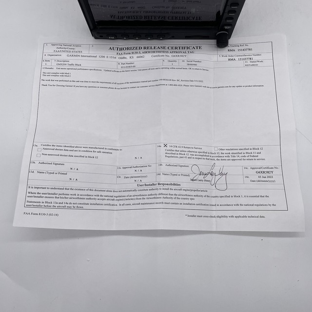 Garmin GMX 200 MFD With Traffic Terrain & 8130 for sale online | eBay