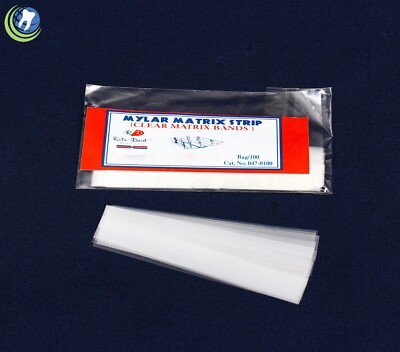 Dental Mylar Matrix Celluloid Clear Strips 3.66" L x 0.35" W x .002" D ...
