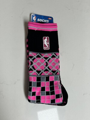 FBF Basketball Socks NBA Logoman (Black, Pink) A301 | eBay