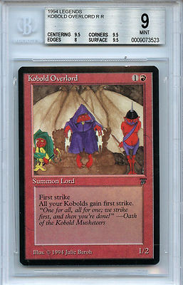 MTG Legends Kobold Overlord BGS 9.0 (9) Mint card Magic the Gathering ...