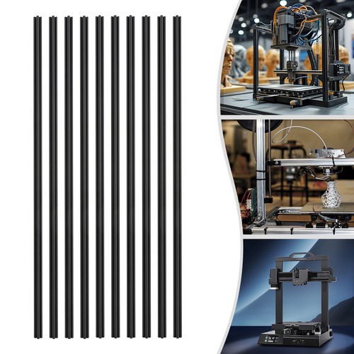 10Pcs 2020 T-Slot Aluminum Extrusion Kit Black For CNC 3D Printer 20*20 ...