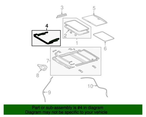 Sunroof Repair Kit with Lift Arm for Toyota Avalon Camry Highlander ...