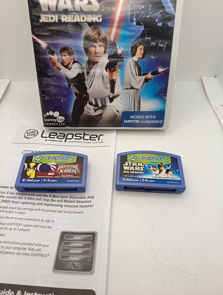 Leapfrog Leapster Wolverine and the X-Men Game + star wars jedi reading ...
