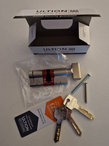 Ultion 3 Star Plus Euro Cylinder 35 / 35 Barrel Thumb Turn - Brand New ...