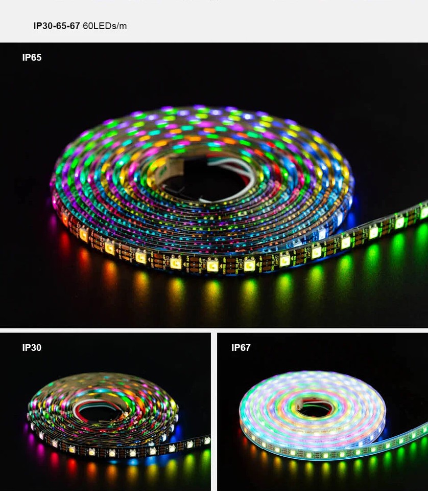 SK6812 RGBW Led Strip Light 4 in 1 Individual Addressable Led Lights 5V ...