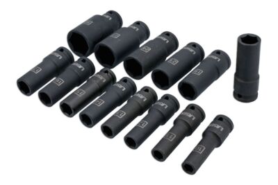 Laser 6712 Deep Impact Socket Set 1/2" D 14pc 10mm - 30mm Heavy Duty ...
