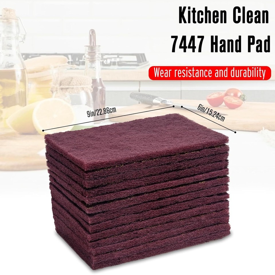 6" x 9" Maroon General Purpose FINE Scuff Pads 25 Pack Automotive ...