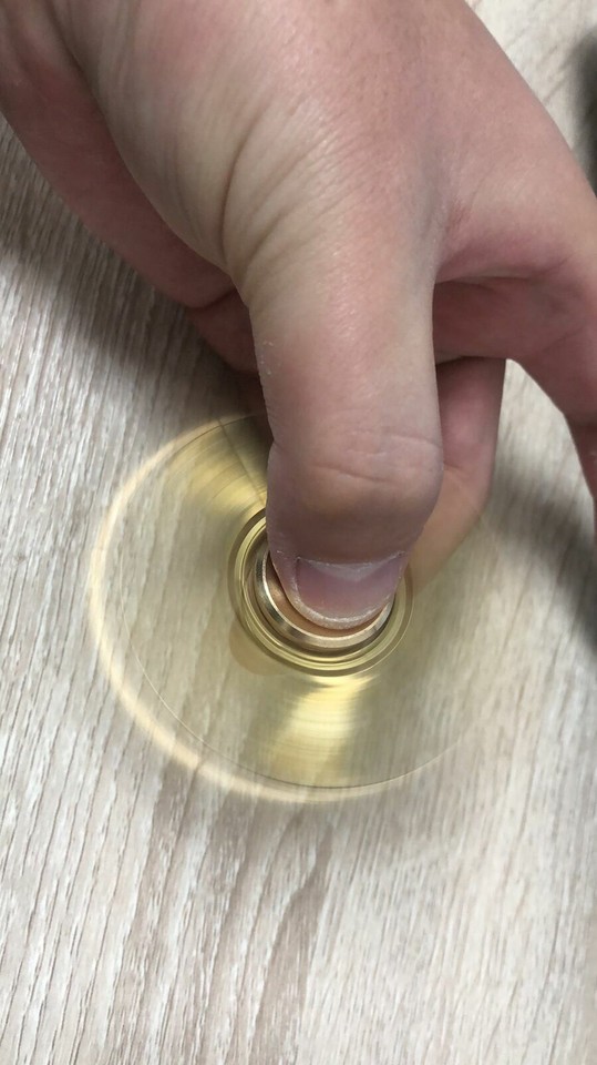 Brass Finger Spinner Hand Fidget Pocket EDC Desk Toy Top Revolver ...