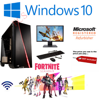 Fast Core i5 Gaming PC + Monitor Bundle 8GB RAM 1TB HDD Fortnite ...