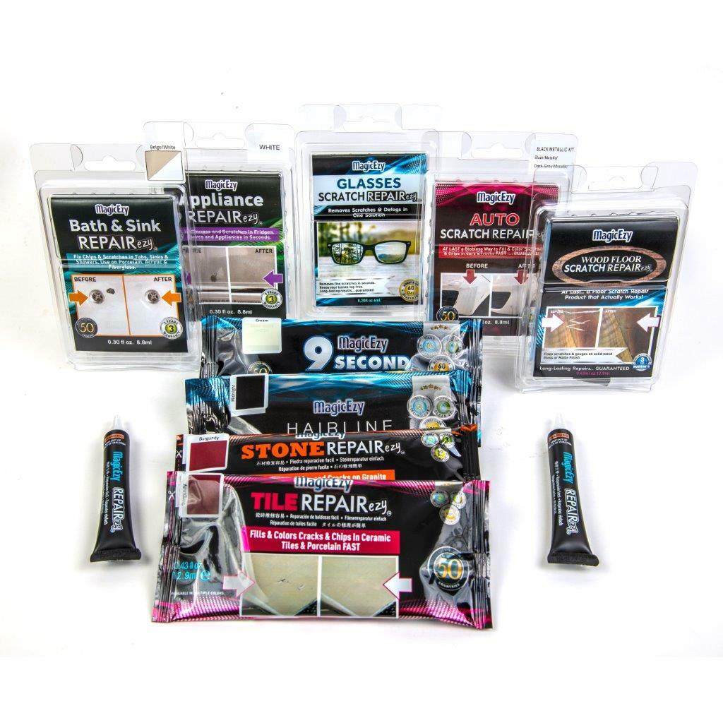 Fiberglass Repair Kit for Scrapes/Gouges- MagicEzy 9 Second Chip Fix ...