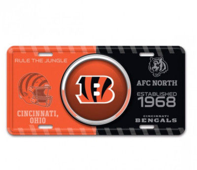 cincinnati bengals metal license plate made in usa | eBay