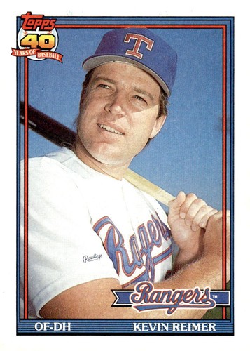 1991 Topps #304 Kevin Reimer - Texas Rangers | eBay