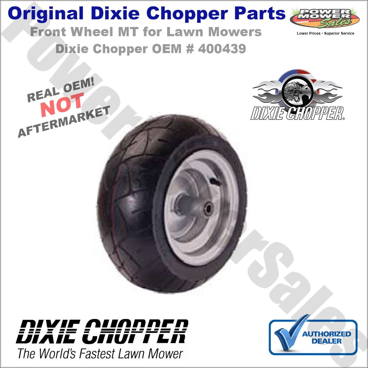 Dixie Chopper Complete Front Wheel Assembly (15x6x8) for Lawn Mowers ...