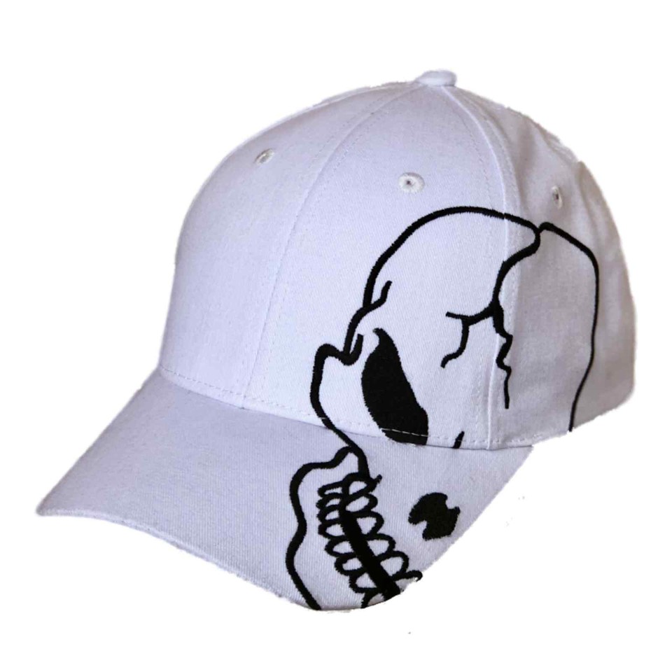 Skull Skeleton Skateboard Biker Motorcycle Military Goth Baseball Ball ...