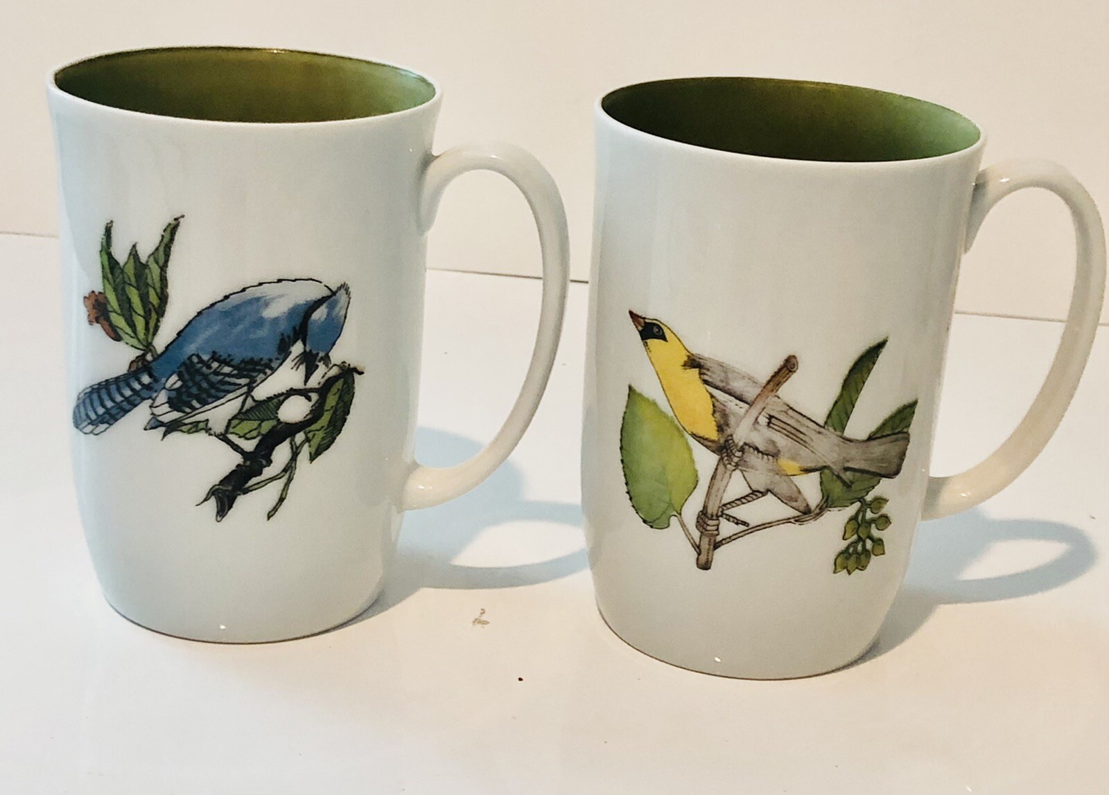 Set of 2 Vintage Coffee Mugs Tea Cups Fitz & Floyd Neiman Marcus Birds ...