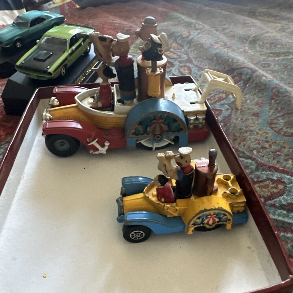 Corgi Juniors Jr #1008 Popeye Paddle Wagon; Blue & Yellow, 1/64 Diecast ...
