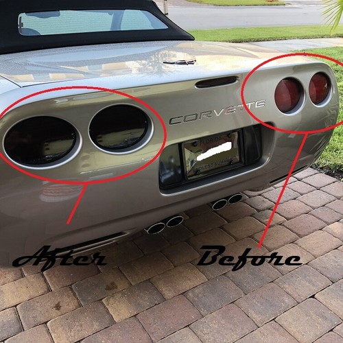 Corvette C5 1997-2004 Rear Tail Light Blackout Kit 9 Pcs Smoke Vinyl ...