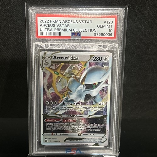 2022 #123 Arceus VSTAR Metal Graded PSA 10 FOIL Pokemon UPC Holo GEM ...